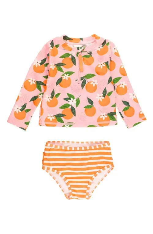 RUFFLEBUTTS Long Sleeve Two-piece Rashguard Swimsuit