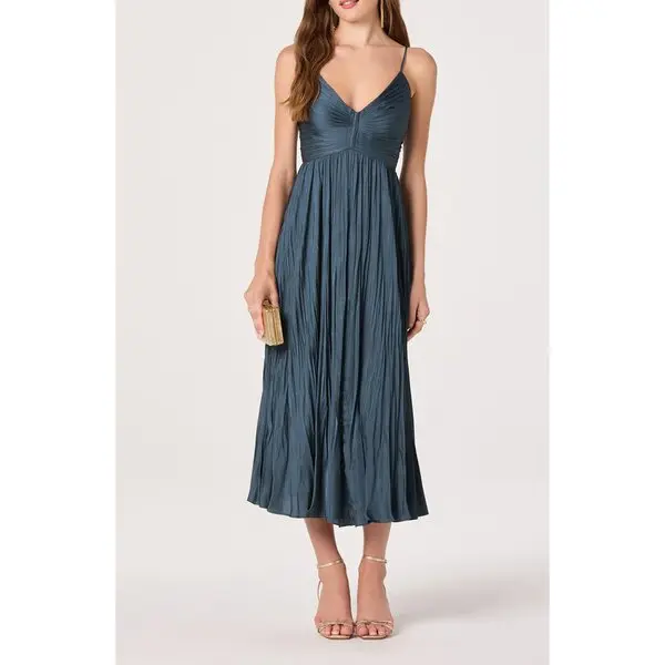 Astr The Label Maeve Midi Dress - Dark Teal