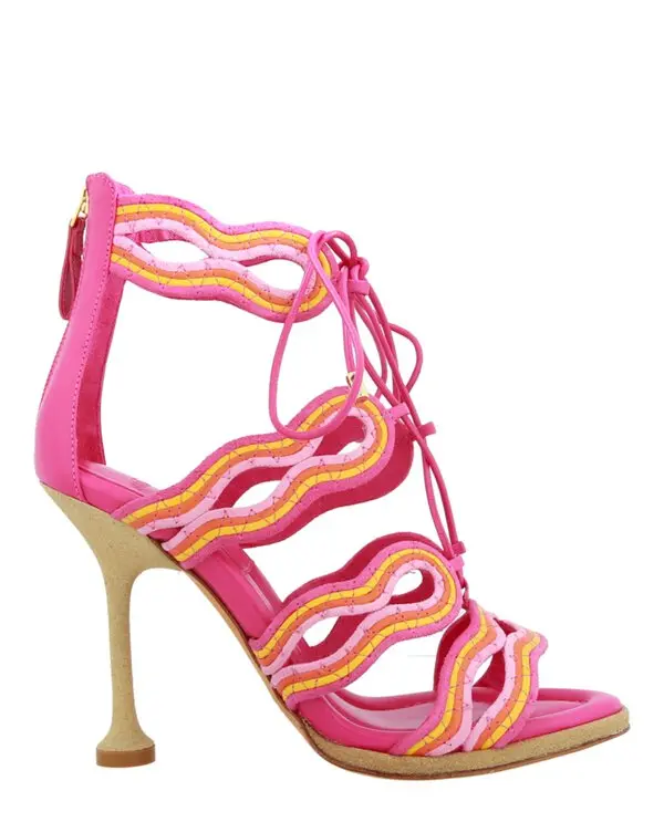 Buy ALEXANDRE BIRMAN Cassie Sandals - Orange At 58% Off | Editorialist