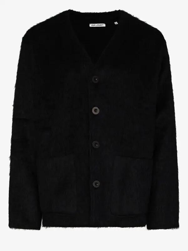 Our Legacy Fluffy Button-up Cardigan - Black