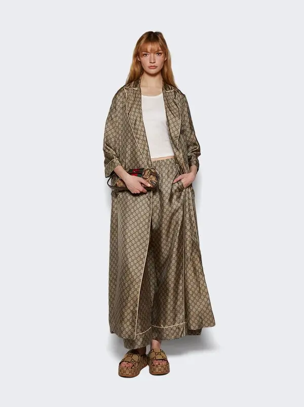 Gucci Silk Wide Leg Trousers