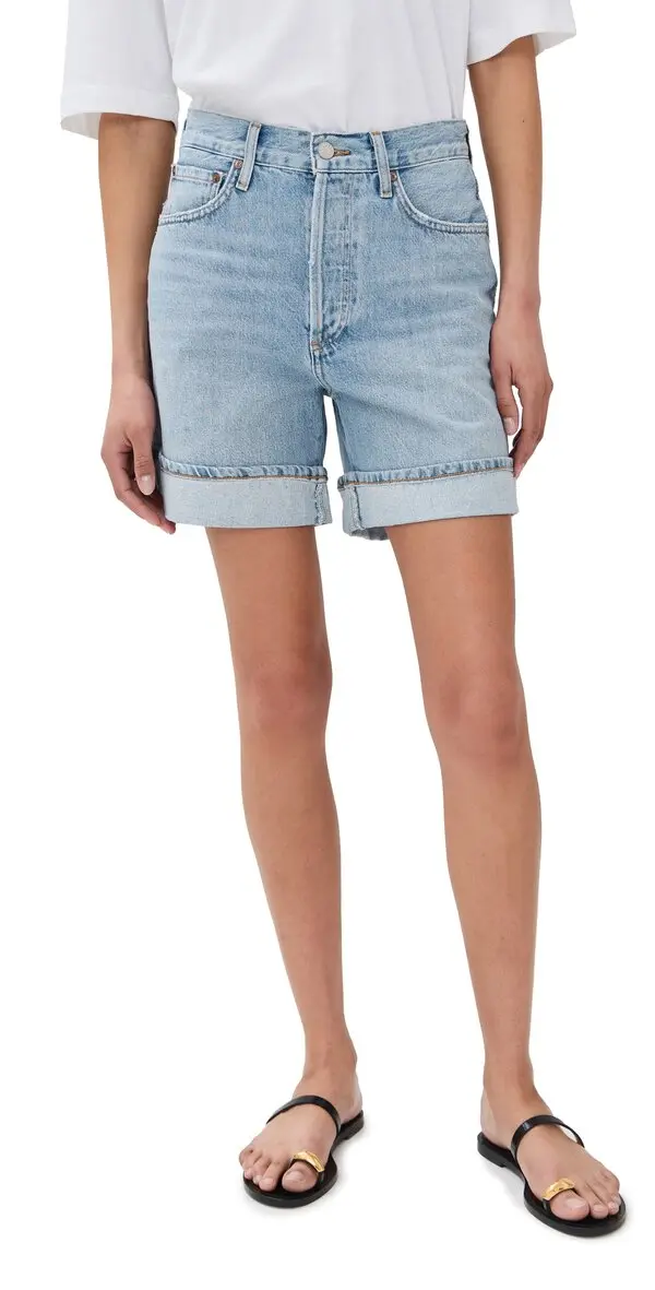 AGOLDE Dame High-rise Baggy Denim Shorts - Tension