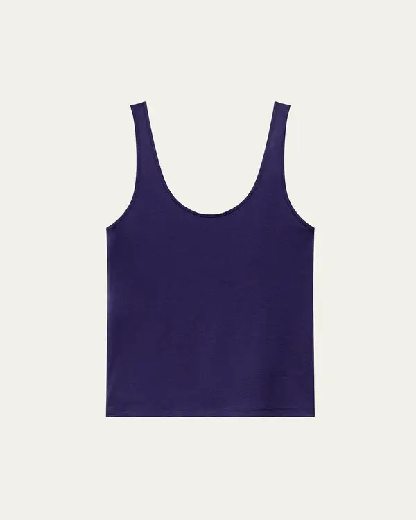 Another Tomorrow Slim Tank Top - Indigo