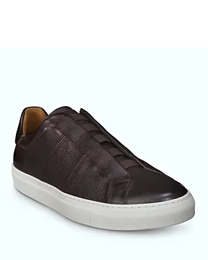 Allen Edmonds Colton Stretch Lace Slip On Low Top Sneakers - Dark Brown ...