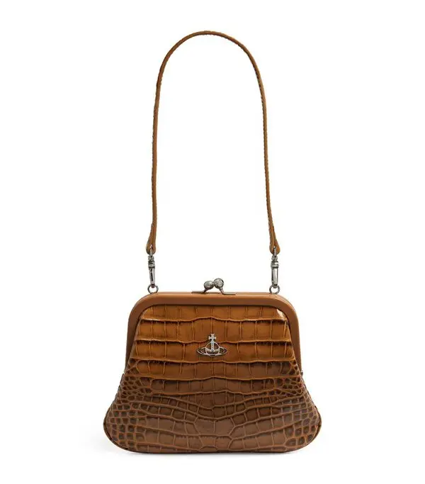 Vivienne Westwood Leather Vivienne'S Clutch Bag In Brown - 50% Off