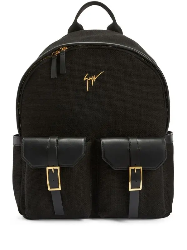 GIUSEPPE ZANOTTI Logo-plaque Zipped Backpack