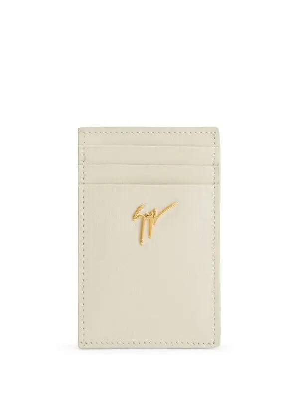 GIUSEPPE ZANOTTI Albert Leather Cardholder - Neutrals