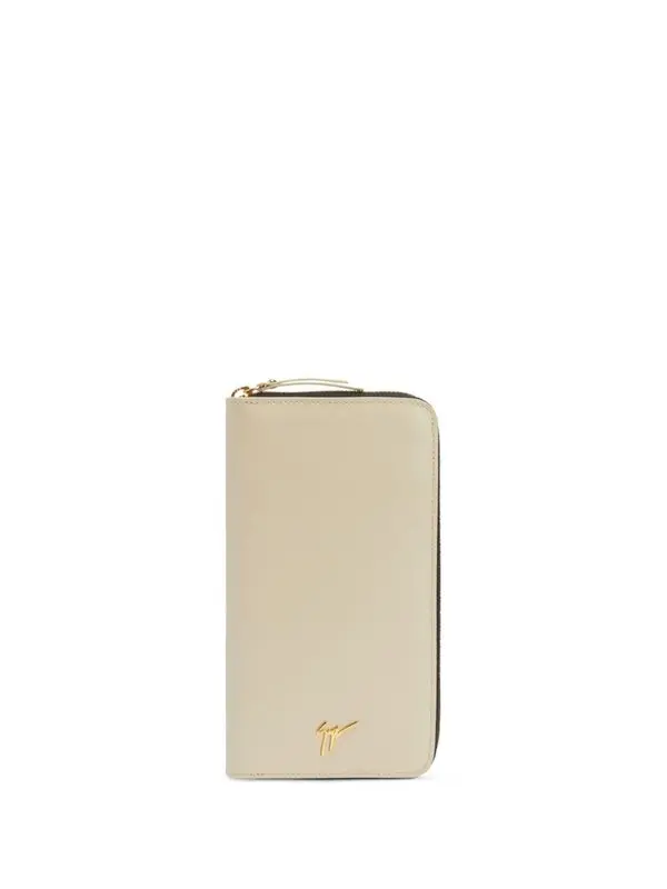 GIUSEPPE ZANOTTI Samuel Continental Leather Wallet - Neutrals
