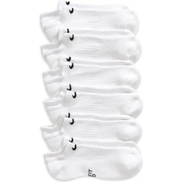 Nike Everyday Cushioned No-show Socks - 100 White/black