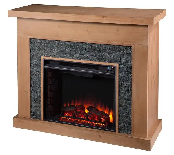 SEI FURNITURE Standlon Electric Fireplace With Aux Stone