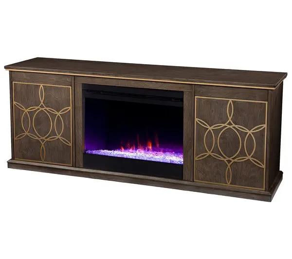 SEI FURNITURE Yardlynn Color Changing Fireplace Console