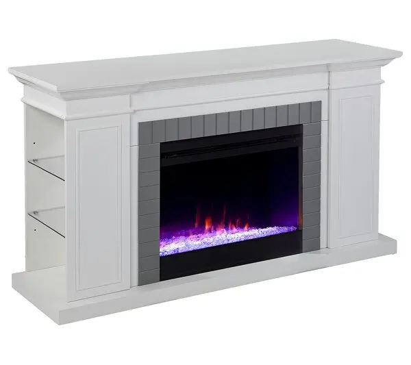 SEI FURNITURE Rylana Bookcase Color Changing Fi Replace