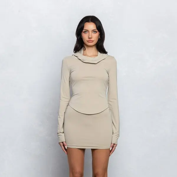 PERSONAL CODE Lexa Hood Set - Brown | Editorialist
