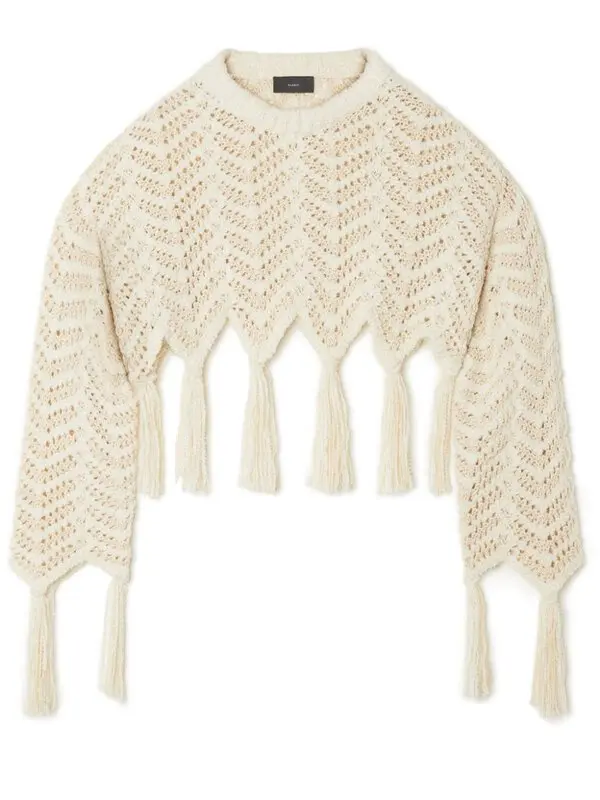 Alanui Chevron Knit Cropped Jumper