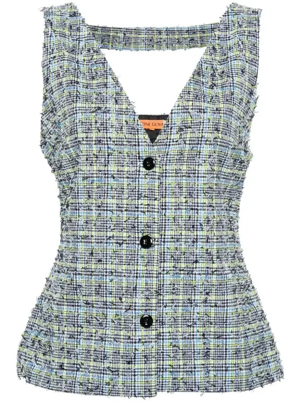 Stine Goya Orly Plaid-check Vest