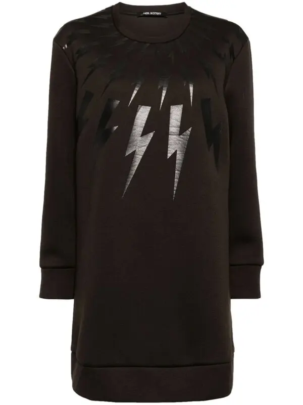 Neil Barrett Lightning Bolt Mini Dress