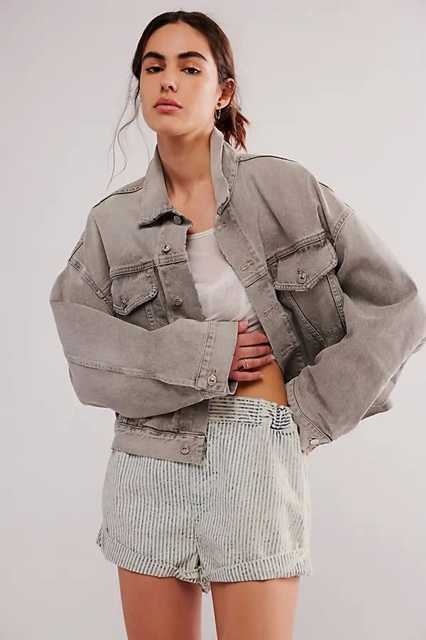 Citizens Of Humanity Quira Puff Denim Jacket - Grey | Editorialist