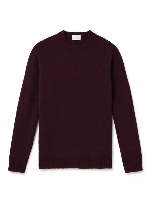 Kingsman Shetland Wool Sweater Xxl Burgundy Editorialist