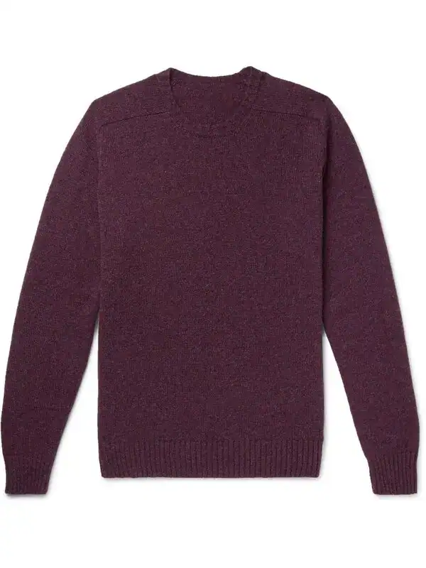 Anderson Sheppard Shetland Wool Sweater M In Purple 50% Off