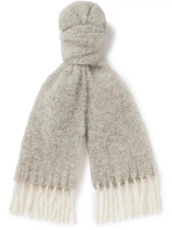 Nn07 Fringed Wool-blend Scarf