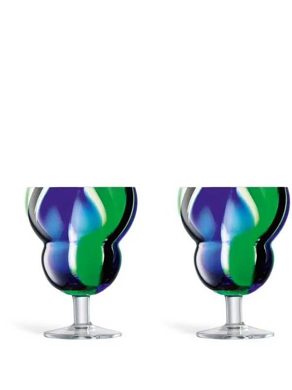 LSA INTERNATIONAL Folk Wine Glasses