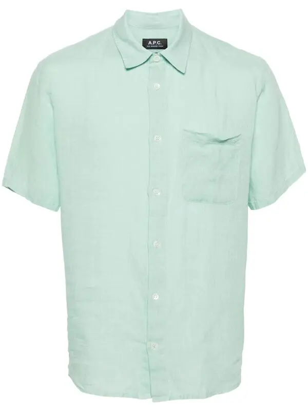 A.p.c. Bellini Linen Shirt - Green