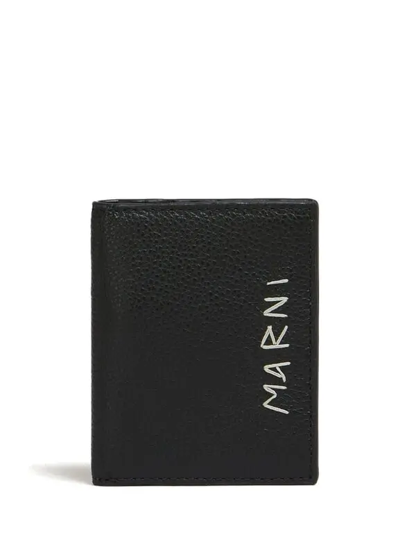 Marni Logo-stitch Bi-fold Leather Wallet