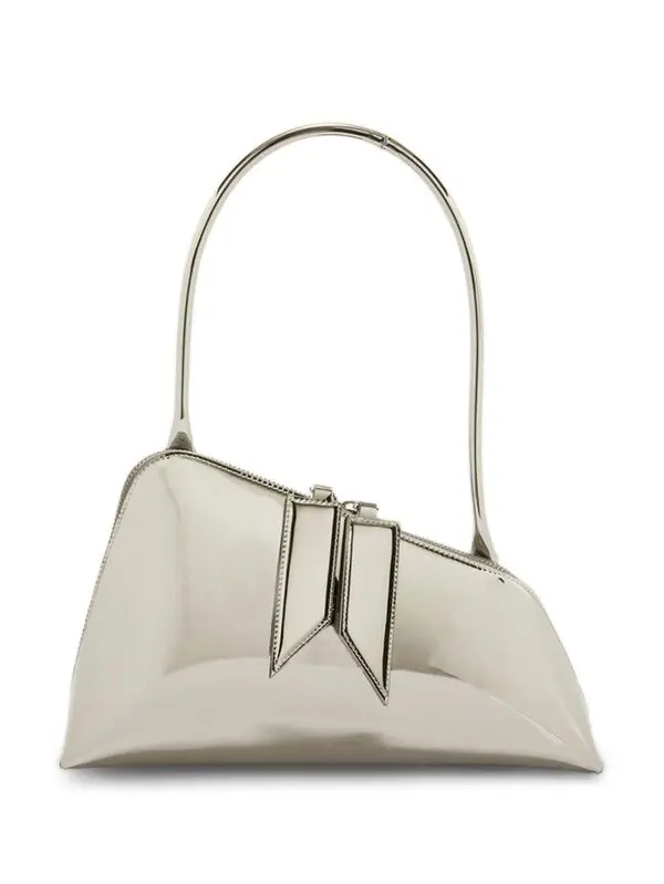 Attico Faux-leather Shoulder Bag - Silver