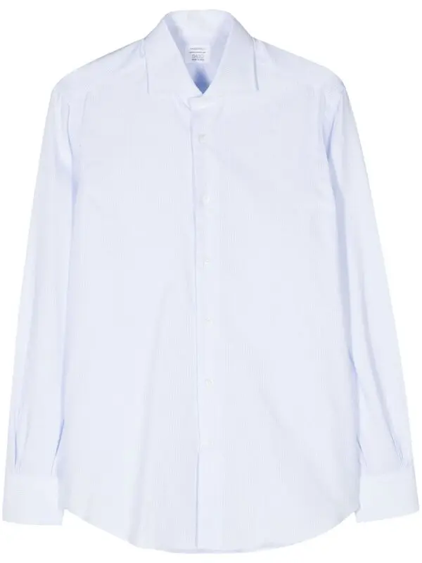 MAZZARELLI Long-sleeve Cotton Shirt - Blue