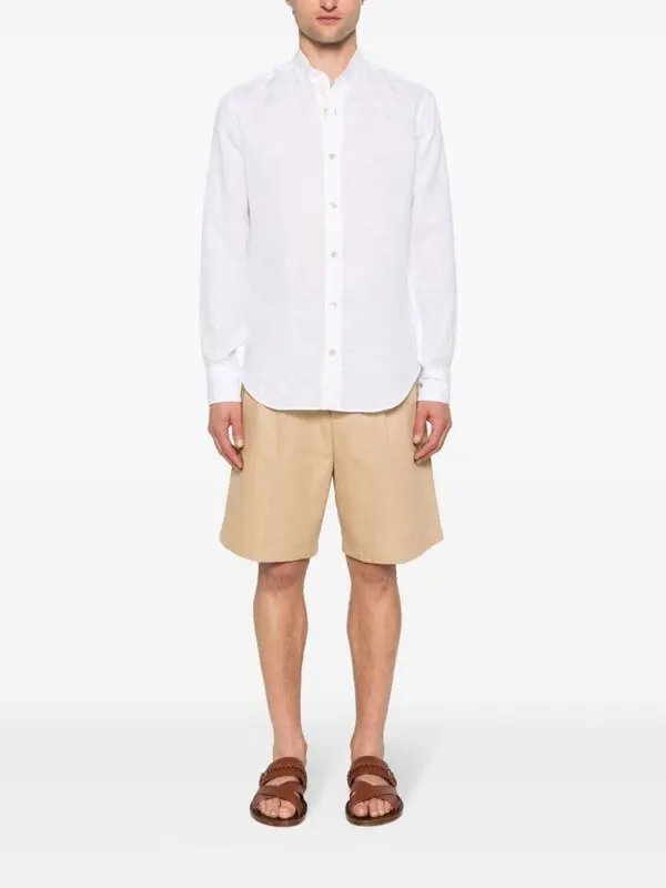 Eleventy Slub-texture Linen Shirt