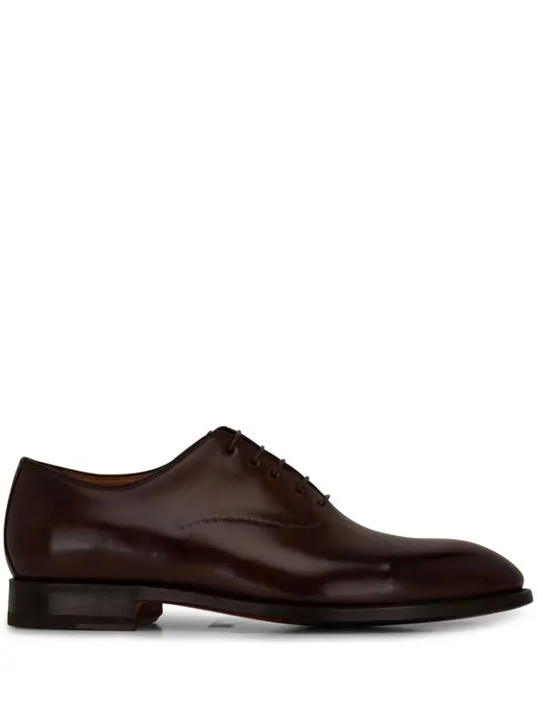 Bontoni Vittorio Leather Oxford Shoes - Brown