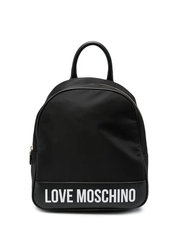 Moschino Logo-print Backpack Black Editorialist