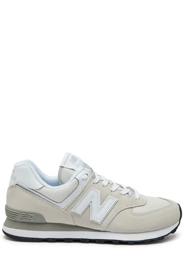 NEW BALANCE 574 Panelled Mesh Sneakers - Cream | Editorialist