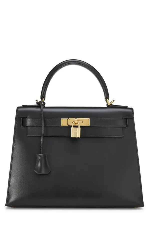 Hermès Box Kelly Sellier 28 Handbag - Black