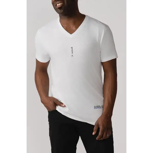 BORED REBEL Groom V-neck Graphic Undershirt
