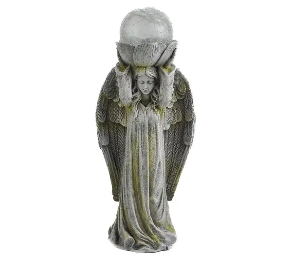 SANTA'S WORKSHOP 11.4' Solar Angel With Glass B All