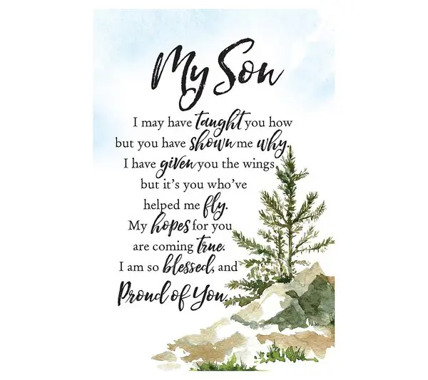 DEXSA COMPANY Dexsa My Son Woodland Grace Series Wood Plaque With Easel