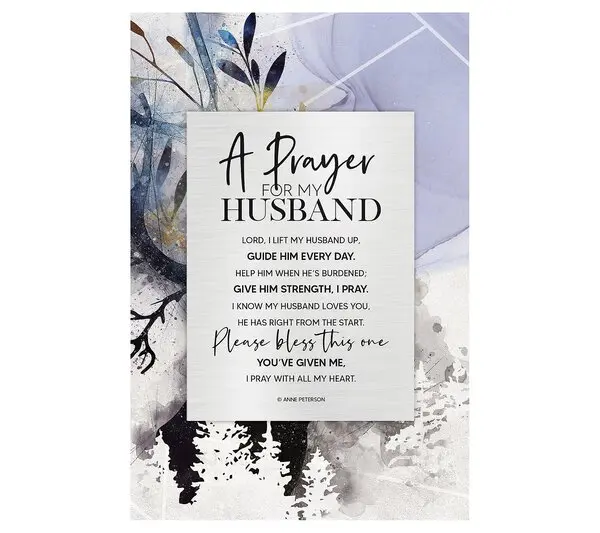 DEXSA COMPANY Dexsa Prayer For My Husband Wood Plaque With Ea Sel