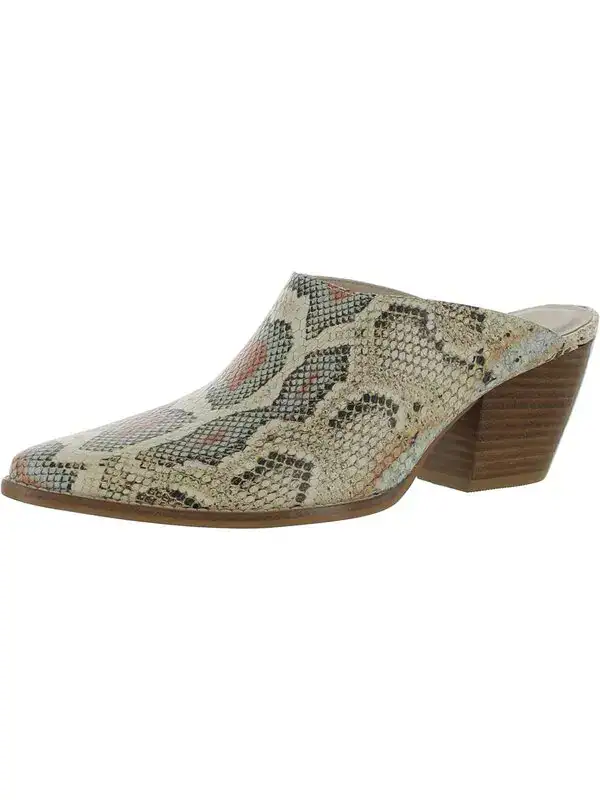 Matisse Cammy Leather Snake Print Mules - Multi | Editorialist