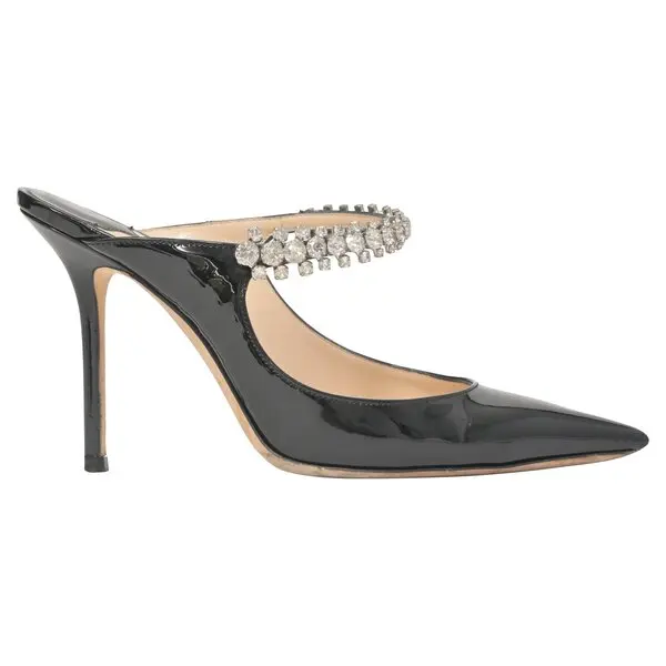 Buy JIMMY CHOO Bing Mules In Patent Leather - Black At 42% Off ...