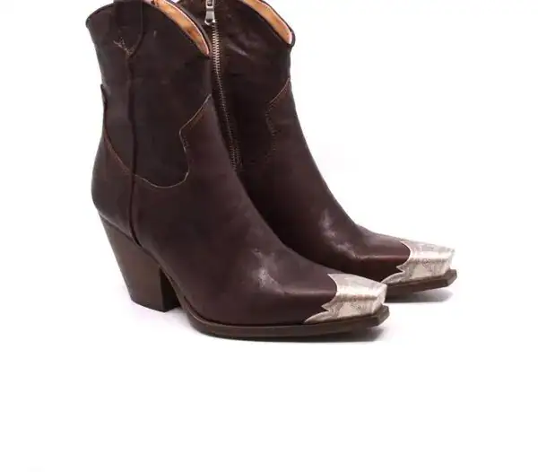 Buy Free People Brayden Western Booties In Hot Fudge - Multi At 44% Off ...