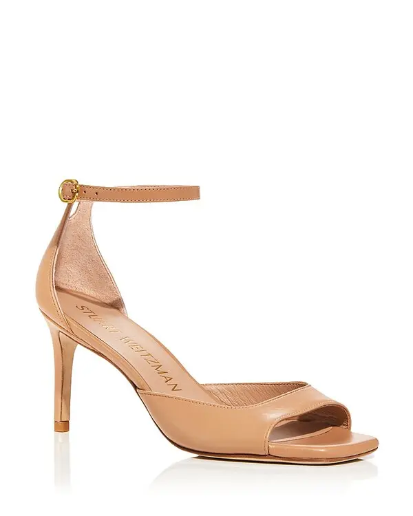STUART WEITZMAN Nudistia 75 Ankle Strap Sandals - Adobe