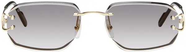 CARTIER Gold & Gray 'signature C De ' Ct0468s Sunglasses - Gold-gold ...