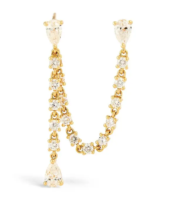 ANITA KO Isla Diamond Double-piercing Single Earring - Gold