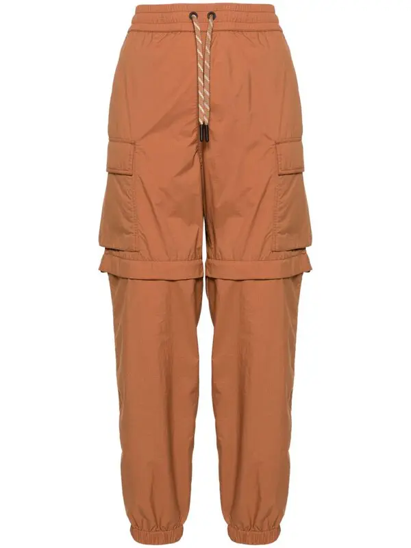 Moncler Ripstop Zip-off Cargo Trousers - Brown