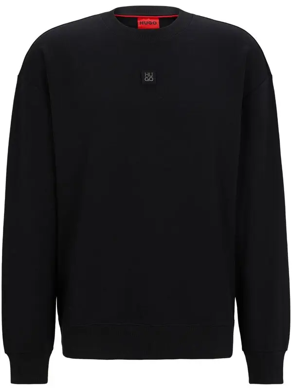 Hugo Boss Logo-patch Stretch-cotton Hoodie