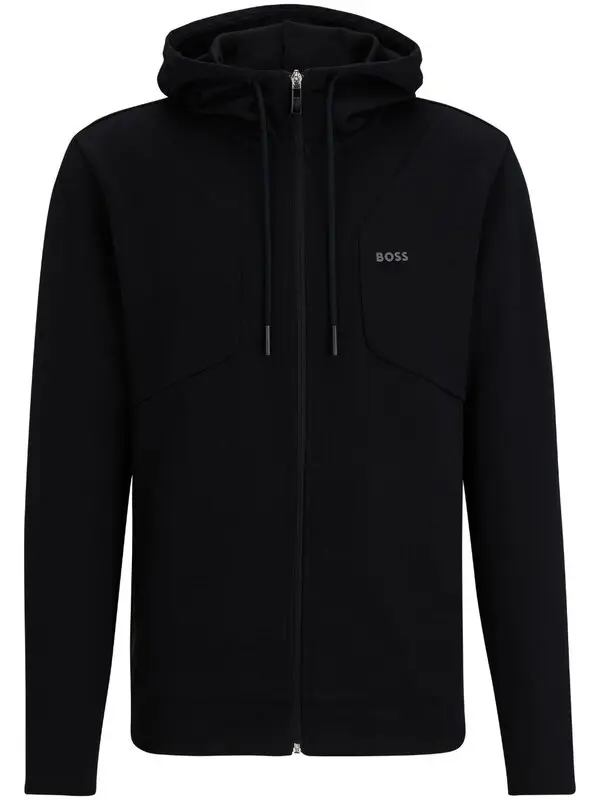 Hugo Boss Logo-print Cotton-blend Hoodie