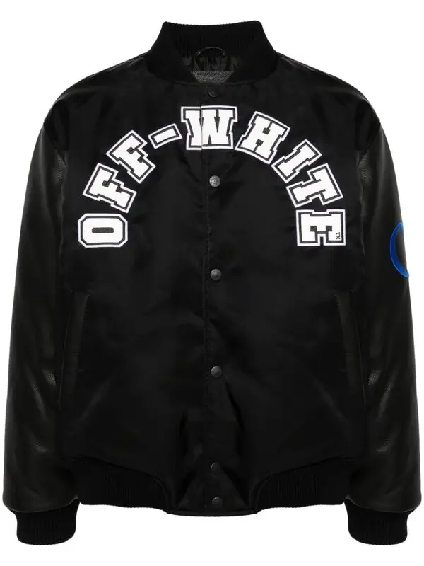 Off-White Baseball Varsity Jacket - Black