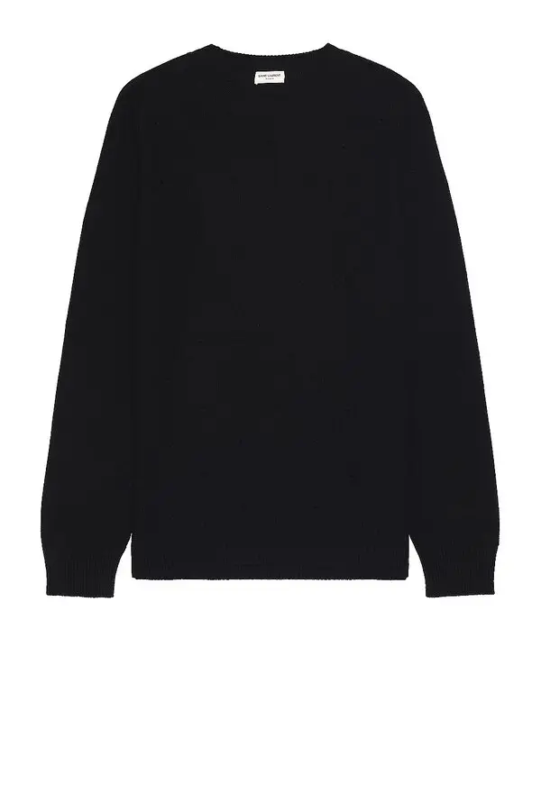 Saint Laurent Pull Col Rond Manche