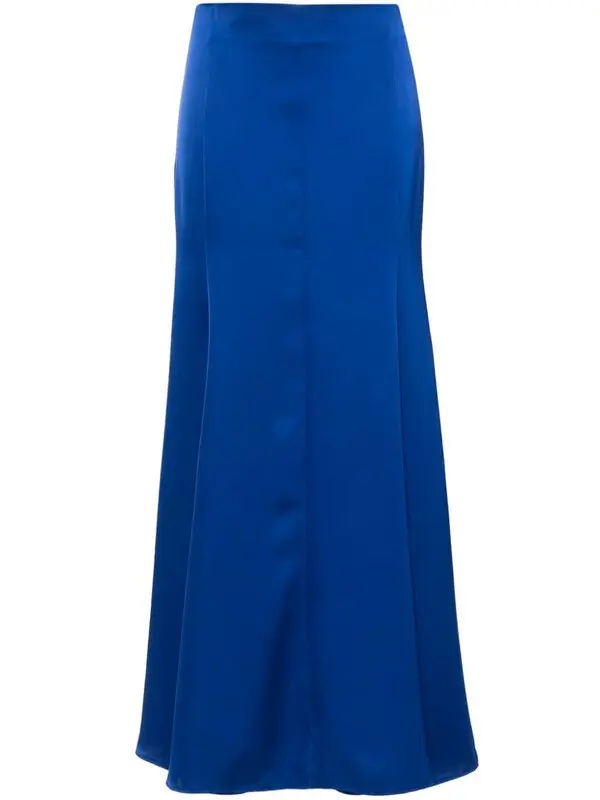 Philosophy Di Lorenzo Serafini Satin Maxi Flared Skirt